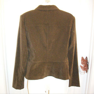 Cato | Jackets & Coats | Cato Dark Brown Zip Front Microfiber Jacket ...